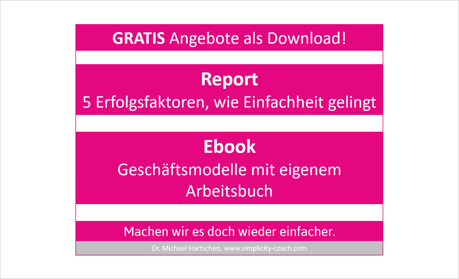 Gratis Erfolgsfaktoren Einfachheit - simplicity. Buch